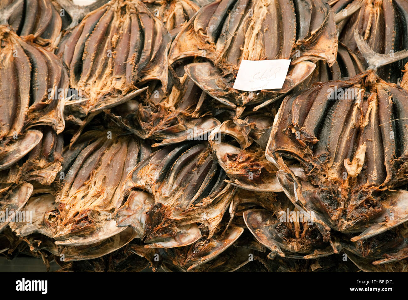 Dried fish for sale, the fish market, Funchal, Madeira Stock Photo - Alamy