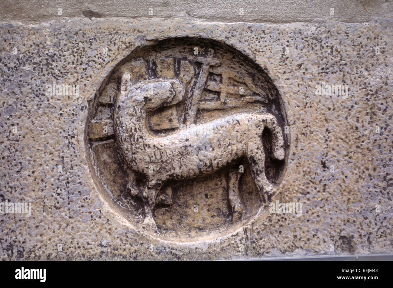 Slate bas-relief, Neirone, Ligury, Italy Stock Photo - Alamy