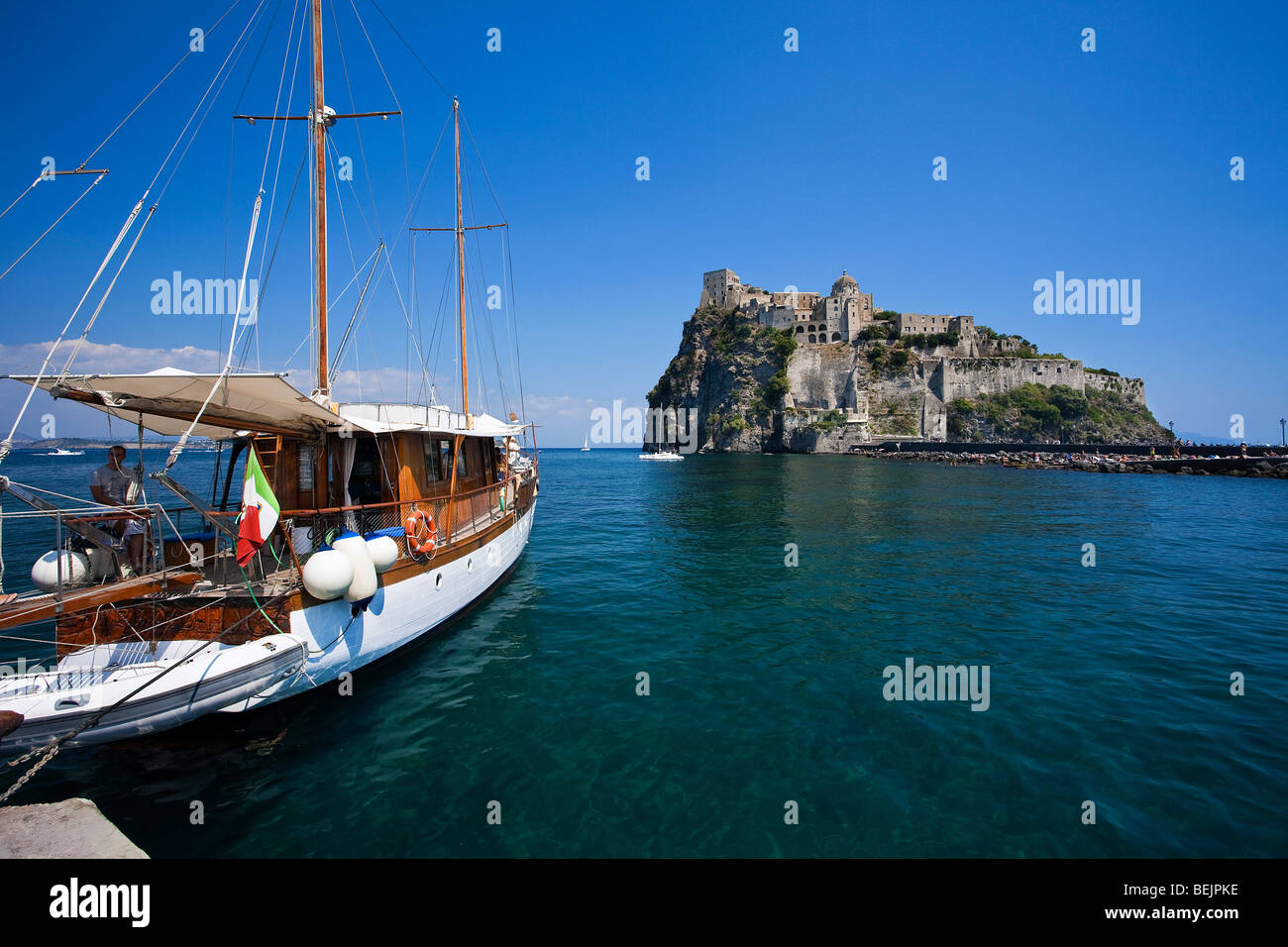 The Aragonese Castle, Ischia Ponte, Ischia, Campania, Italy Stock Photo ...