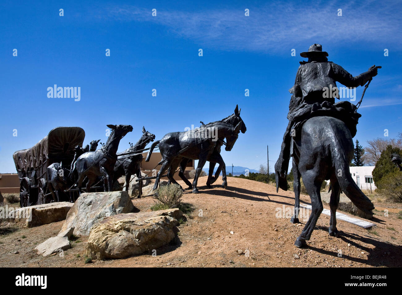 Cowboy monument, Santa Fe, New Mexico, United States of America, North ...