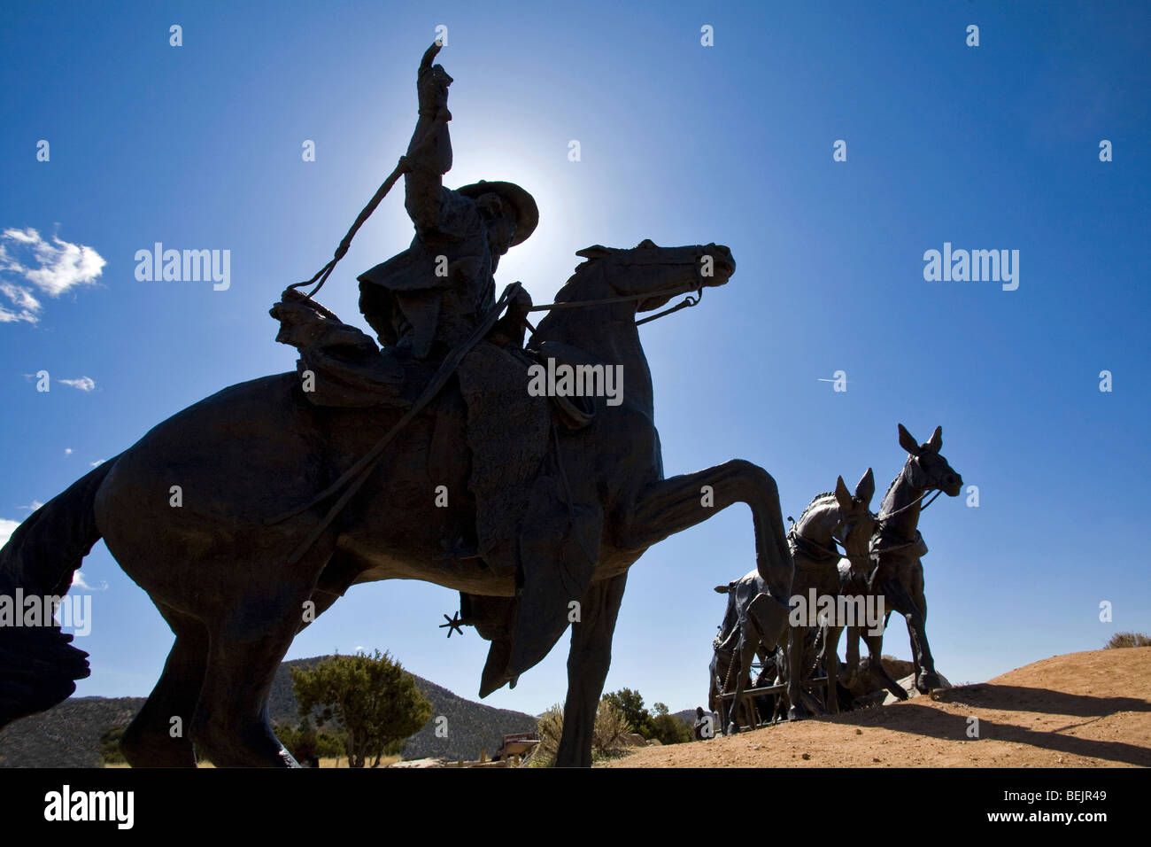 Cowboy monument, Santa Fe, New Mexico, United States of America, North ...