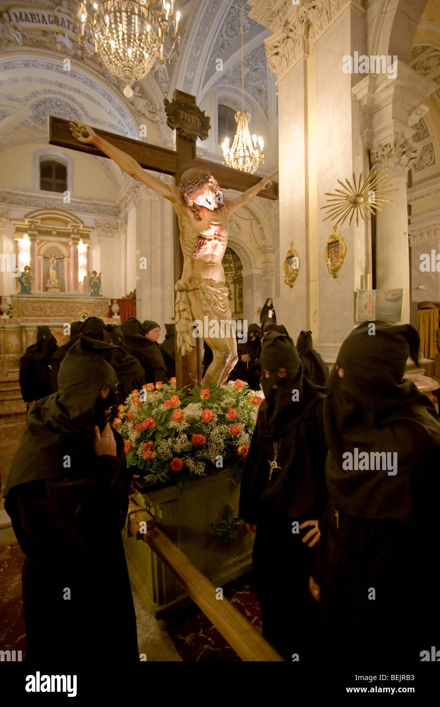 Holy Friday procession, San Piero Patti, Sicily, Italy Stock Photo - Alamy
