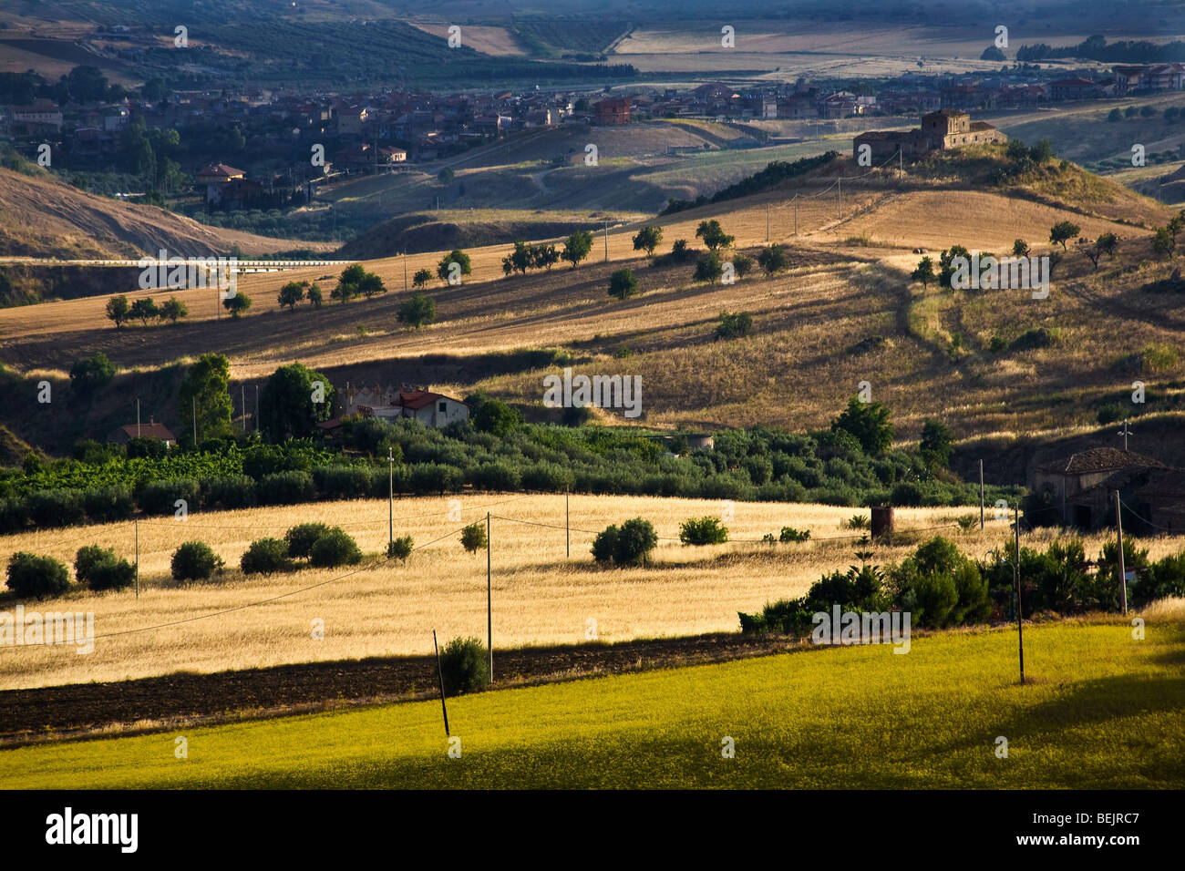 Typical sicilian countryside, Leonforte, Sicily, Italy Stock Photo - Alamy