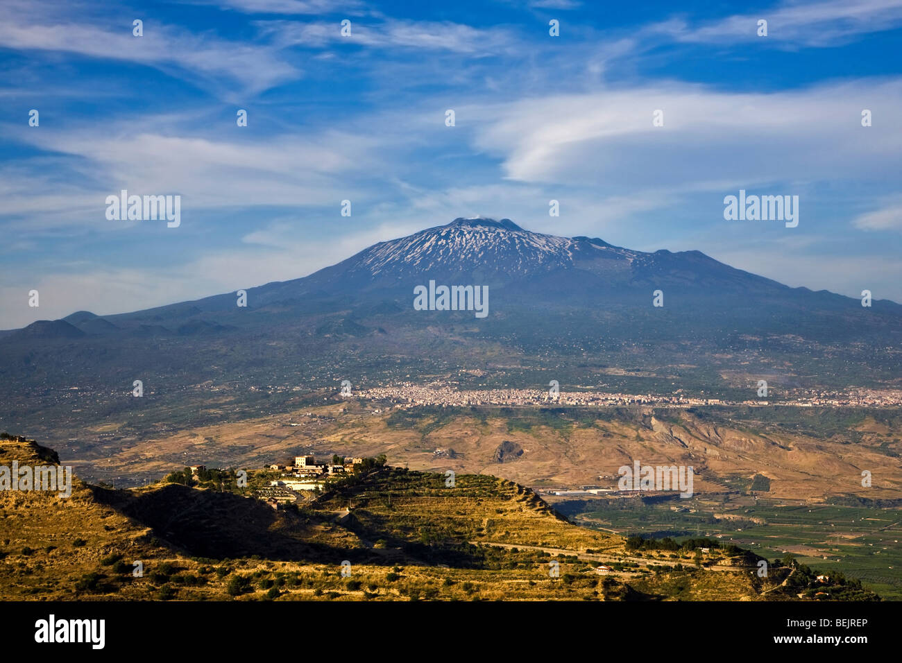 Etna volcano view from centuripe hi-res stock photography and images ...