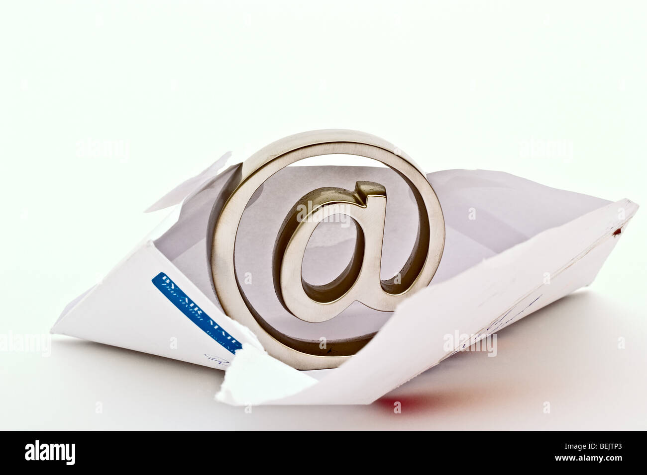 E-mail symbol inside a mail envelope Stock Photo - Alamy