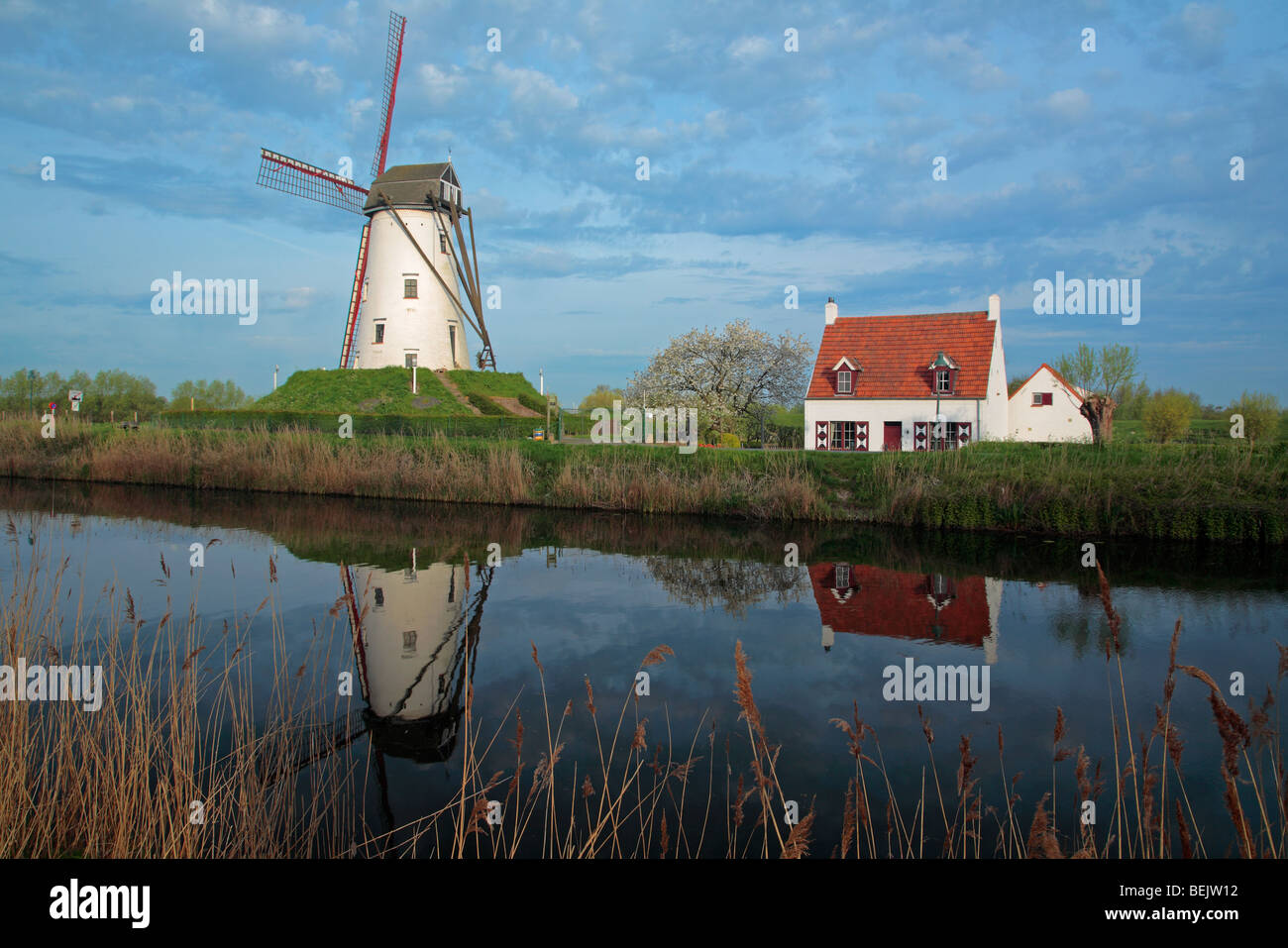 Traditional windmill along canal hi-res stock photography and images ...