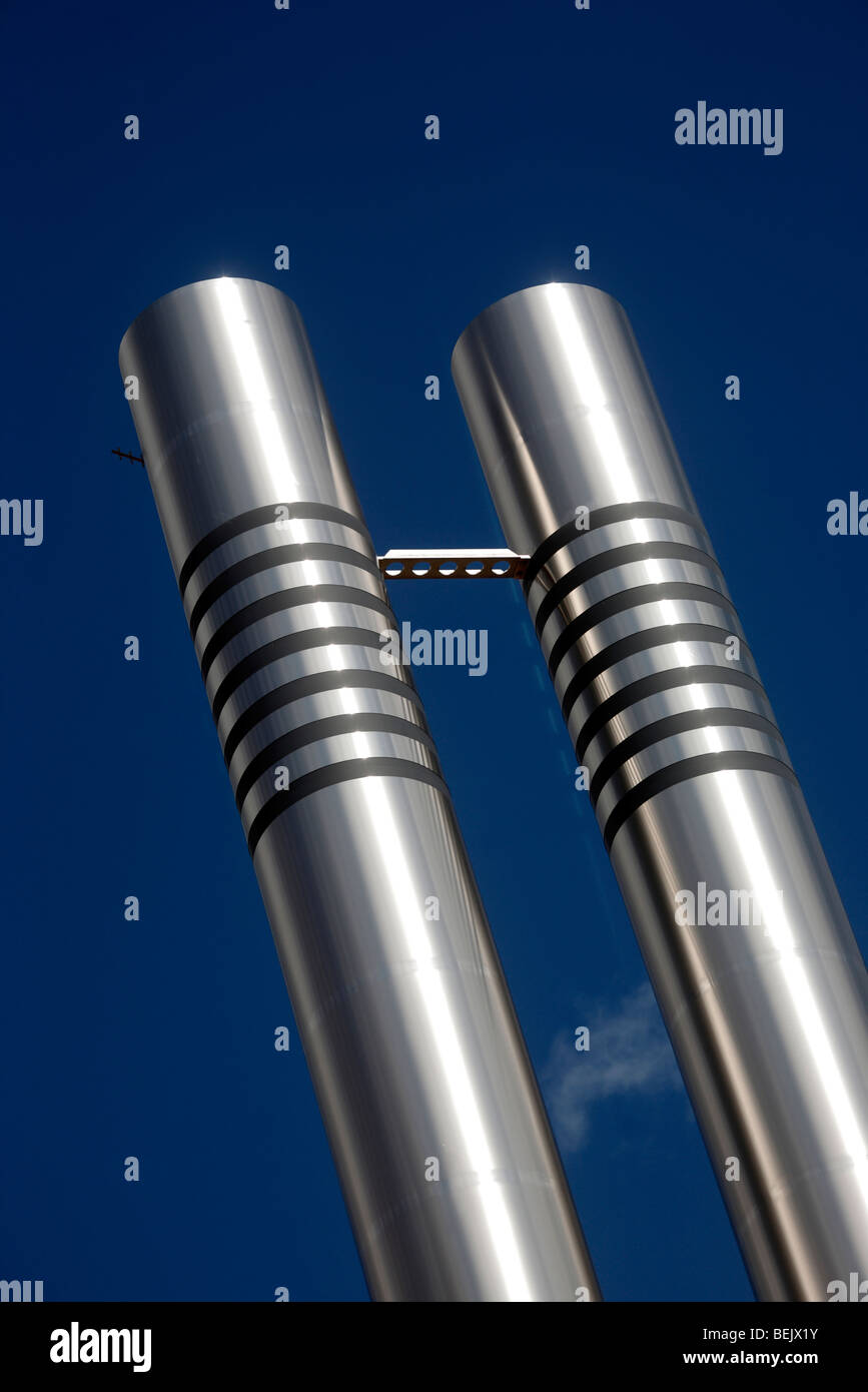 Silver metal chimney hi-res stock photography and images - Alamy