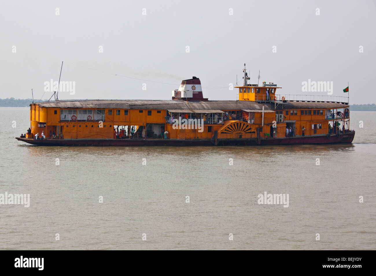 Lepcha Rocket Paddle Boat on the Brahmaputra River in Bangladesh Stock ...