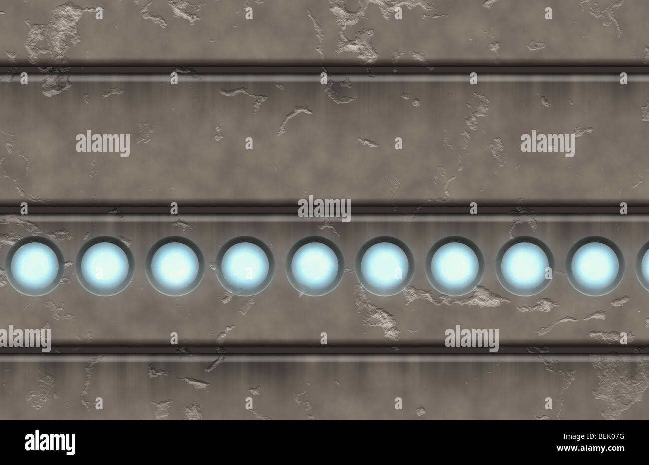 A Futuristic Metal Texture With Glowing Lights Stock Photo - Alamy