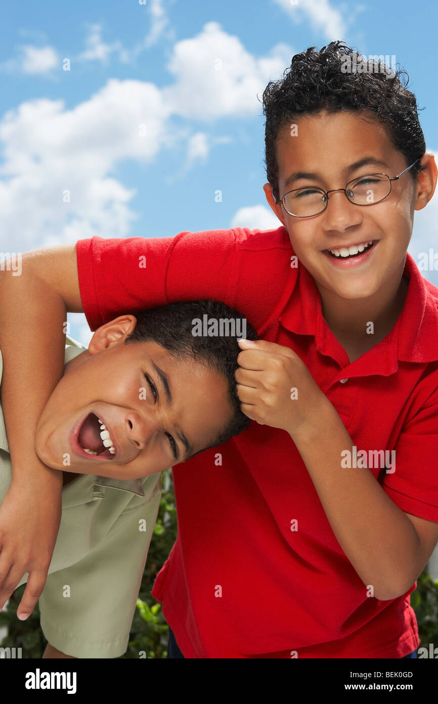 Portrait two boys fighting hi-res stock photography and images - Alamy