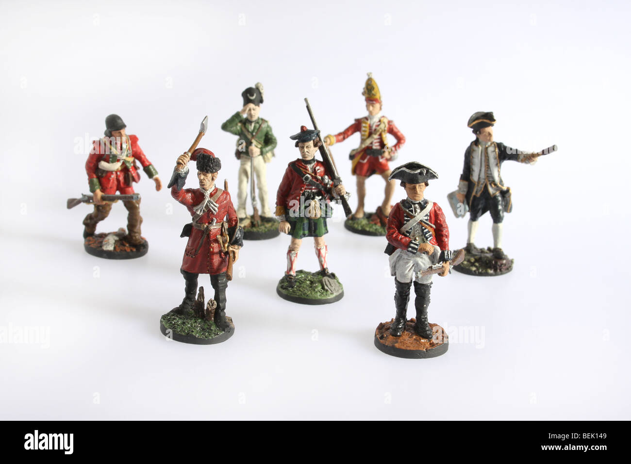 A collection of British Empire soldiers from the 18th Century ...