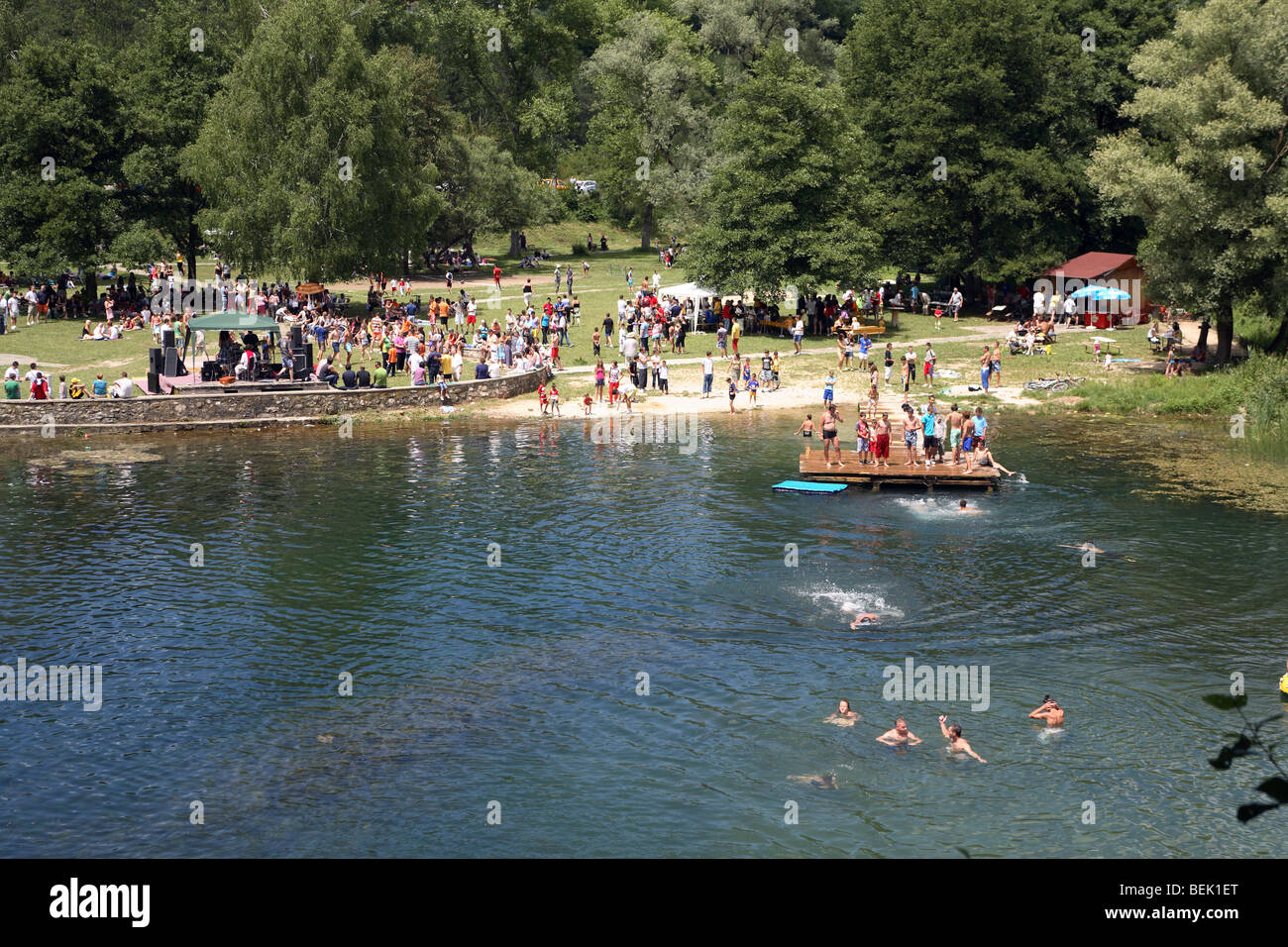 Pliva lakes swimming hi-res stock photography and images - Alamy