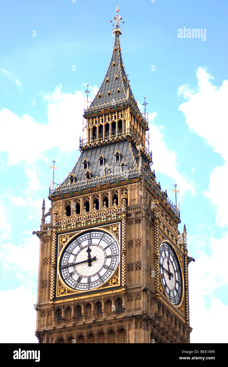 Big Ben clocktower, Houses of parliament, London, uk Stock Photo - Alamy