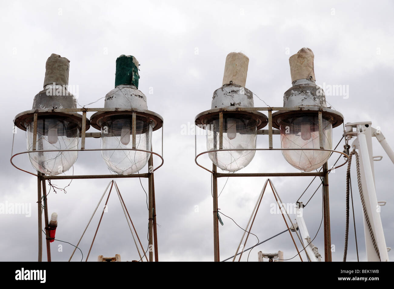 Lights on a trawler hi-res stock photography and images - Alamy