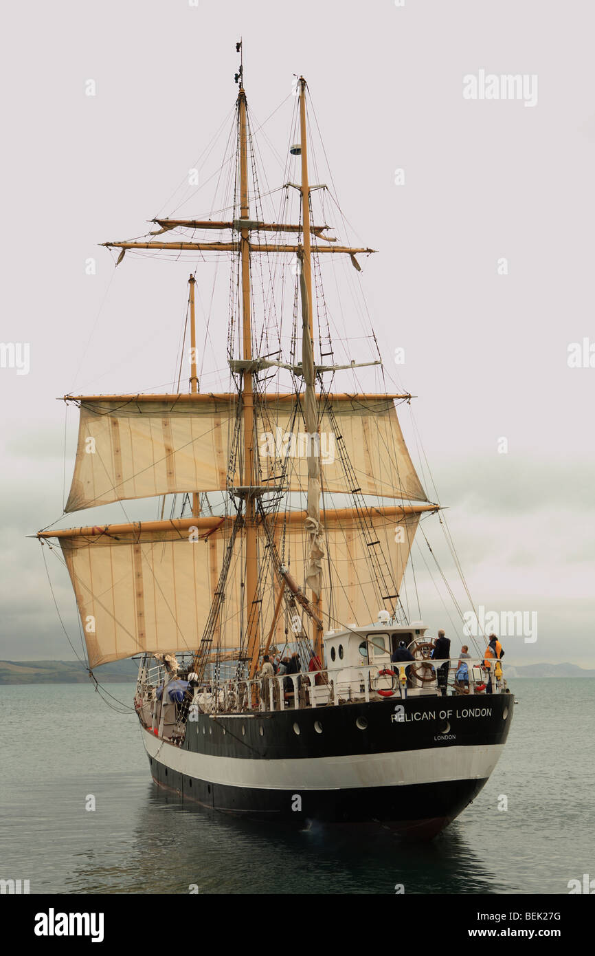 Pelican Of London Tall Ship Weymouth High Resolution Stock Photography ...