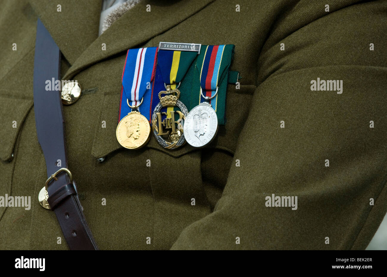 Veteran soldier parades proudly wearing medals presented for armed ...