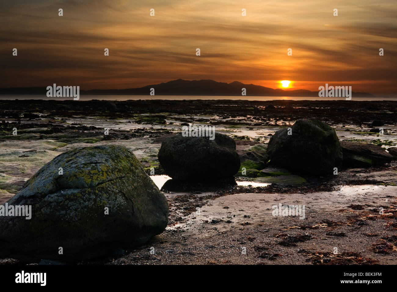 Arran Sunset From North Ayrshire High Resolution Stock Photography and ...
