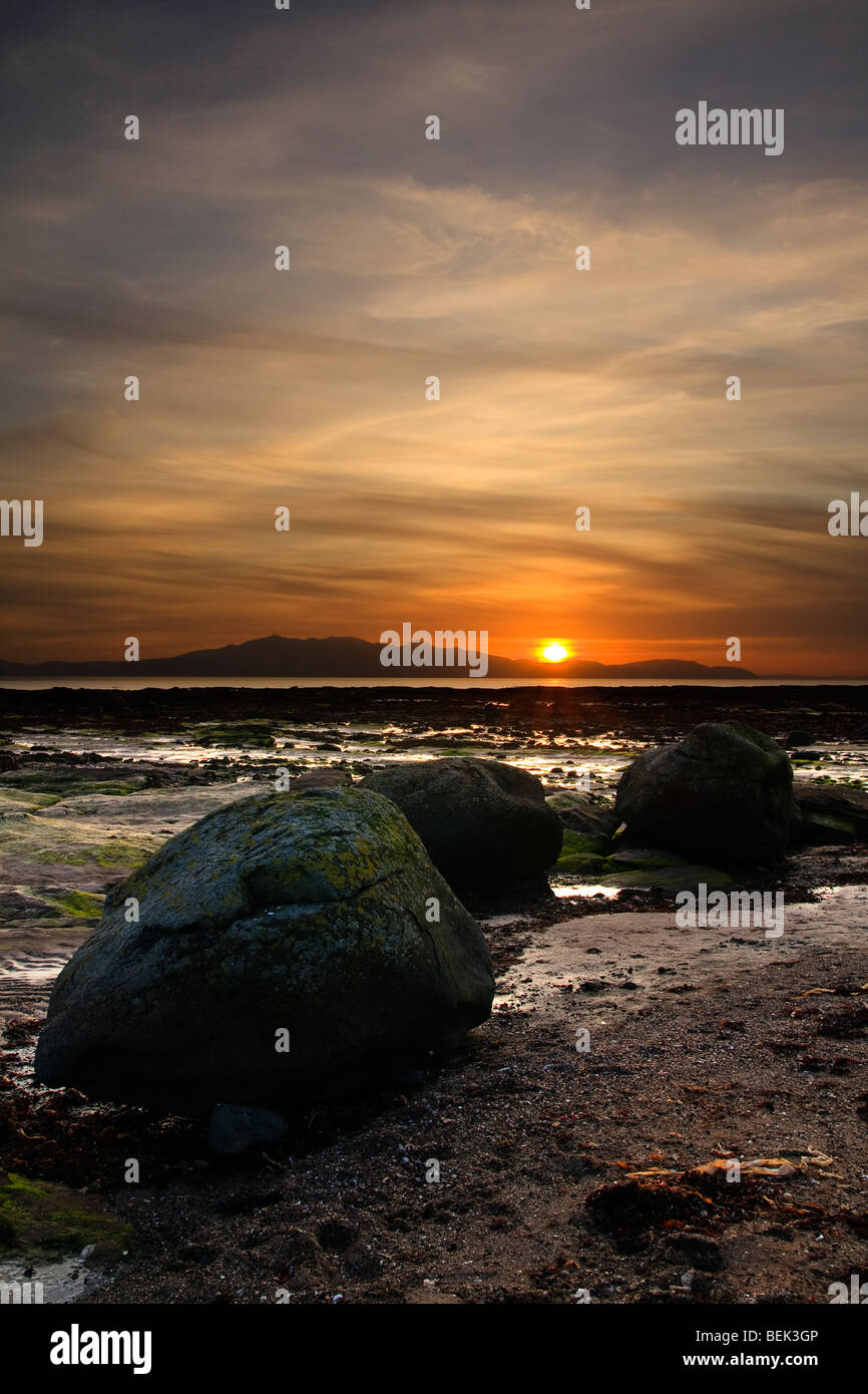 Arran sunset from north ayrshire hi-res stock photography and images ...