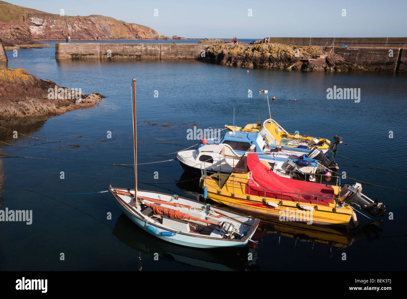 St Abbs, Eyemouth, Berwickshire, Scottish Borders, Scotland, UK. Boats ...