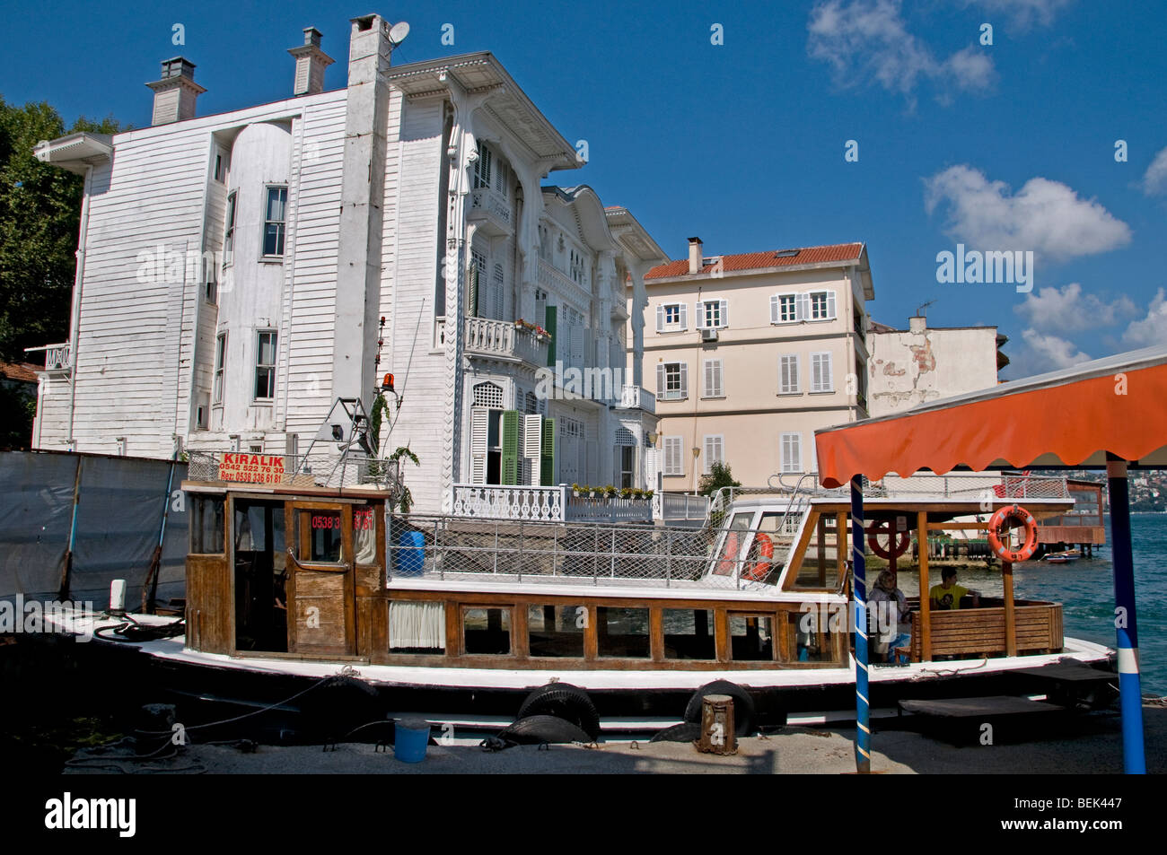 Istanbul Bosphorus Ferry Yenikoy Turkey port boat Stock Photo - Alamy