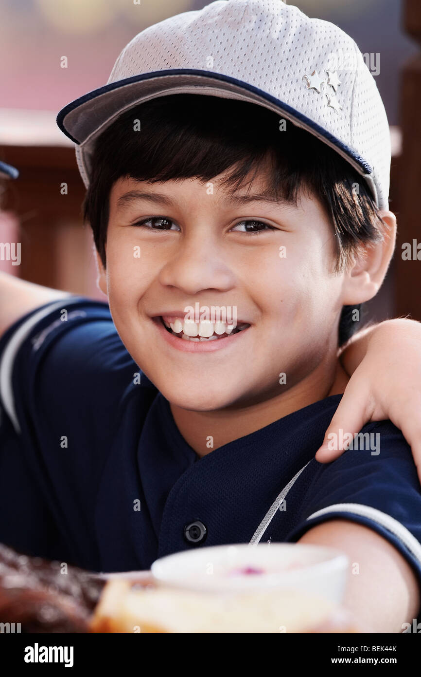 Portrait of a boy smiling Stock Photo - Alamy