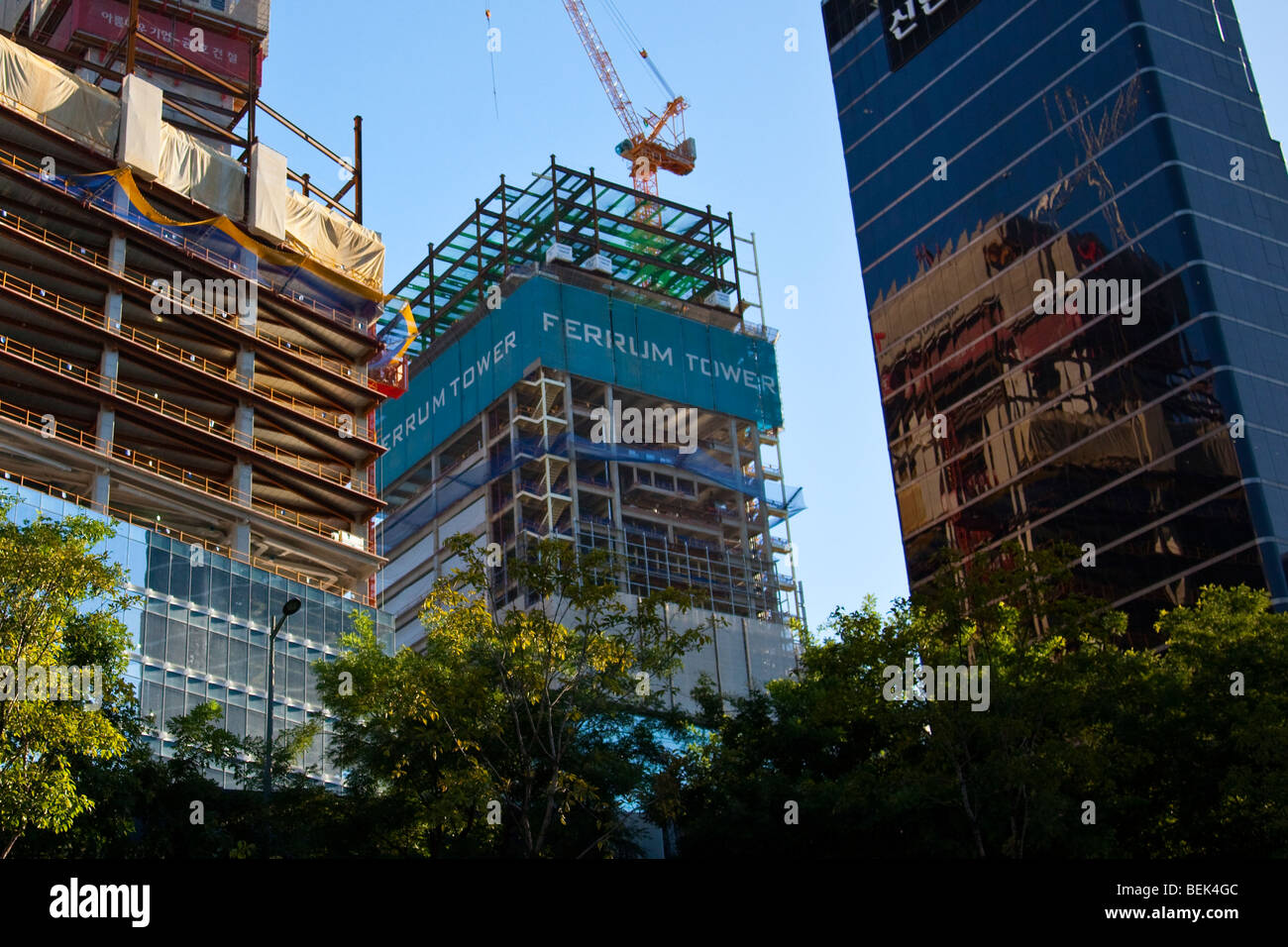 New skyrise building construction in Seoul South Korea Stock Photo - Alamy