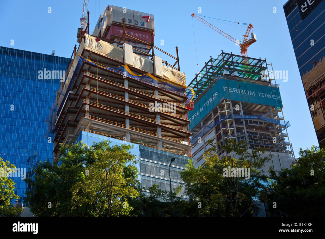 New skyrise building construction in Seoul South Korea Stock Photo - Alamy