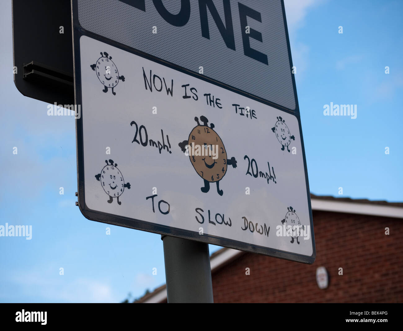 20mph - now is the time to slow down Stock Photo - Alamy