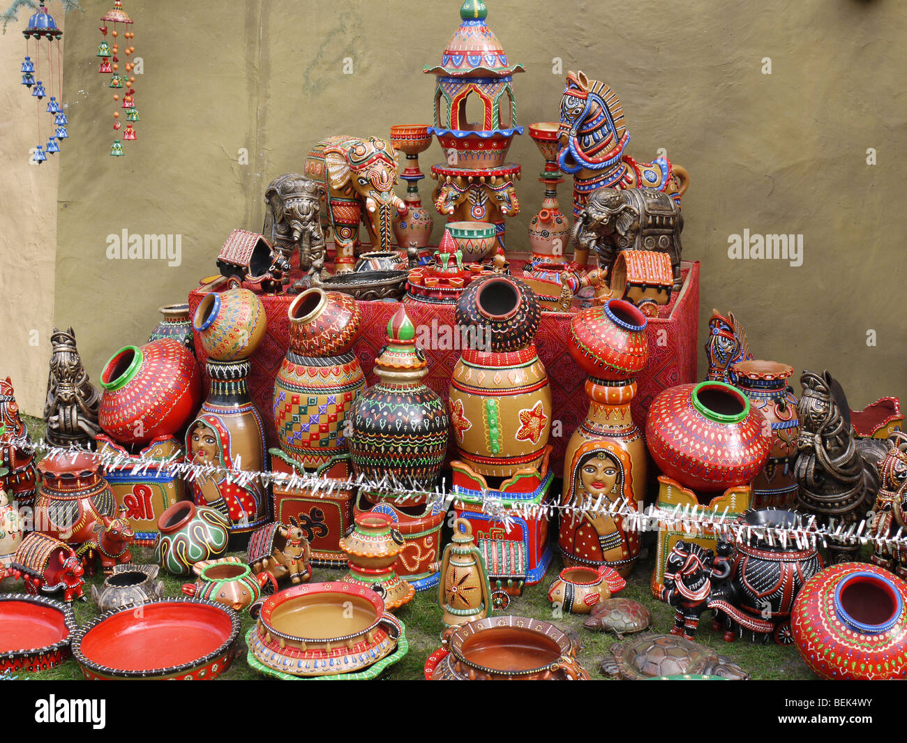 A display of Indian Pots Stock Photo - Alamy