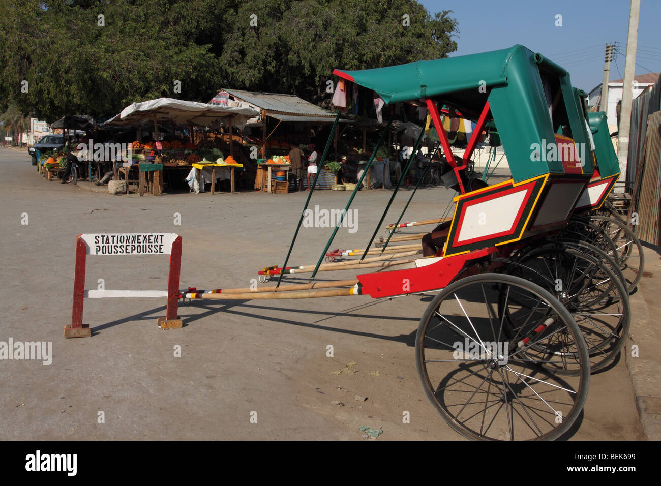 Pousse-pousse rank, Tulear, Madagascar Stock Photo - Alamy