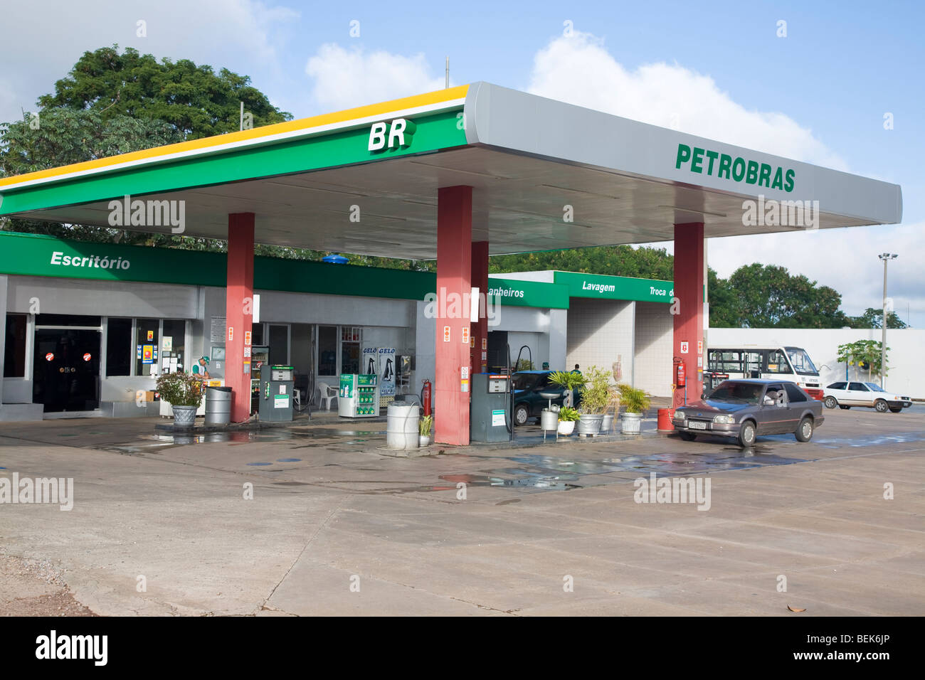 A Petrobras gas station in Cuiaba, Mato Grosso, Brazil Stock Photo - Alamy