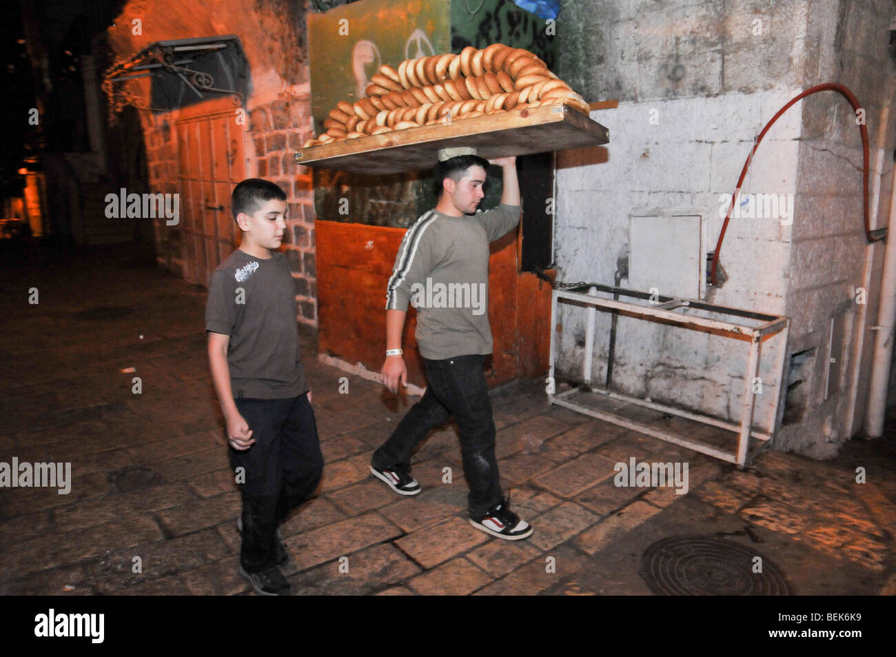 Israel, Jerusalem Sesame bread vendor Stock Photo - Alamy