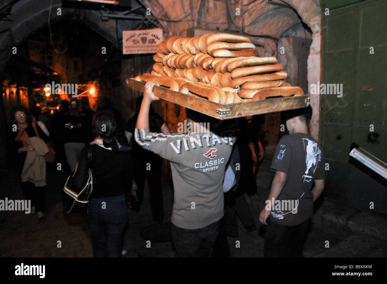 Israel, Jerusalem Sesame bread vendor Stock Photo - Alamy