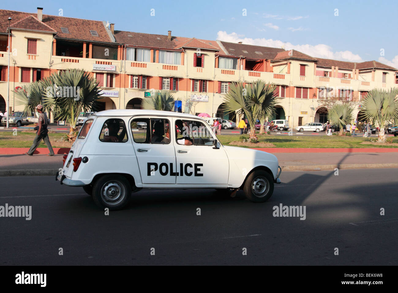 Renault 4 Police car on Avenue Stock Photo - Alamy