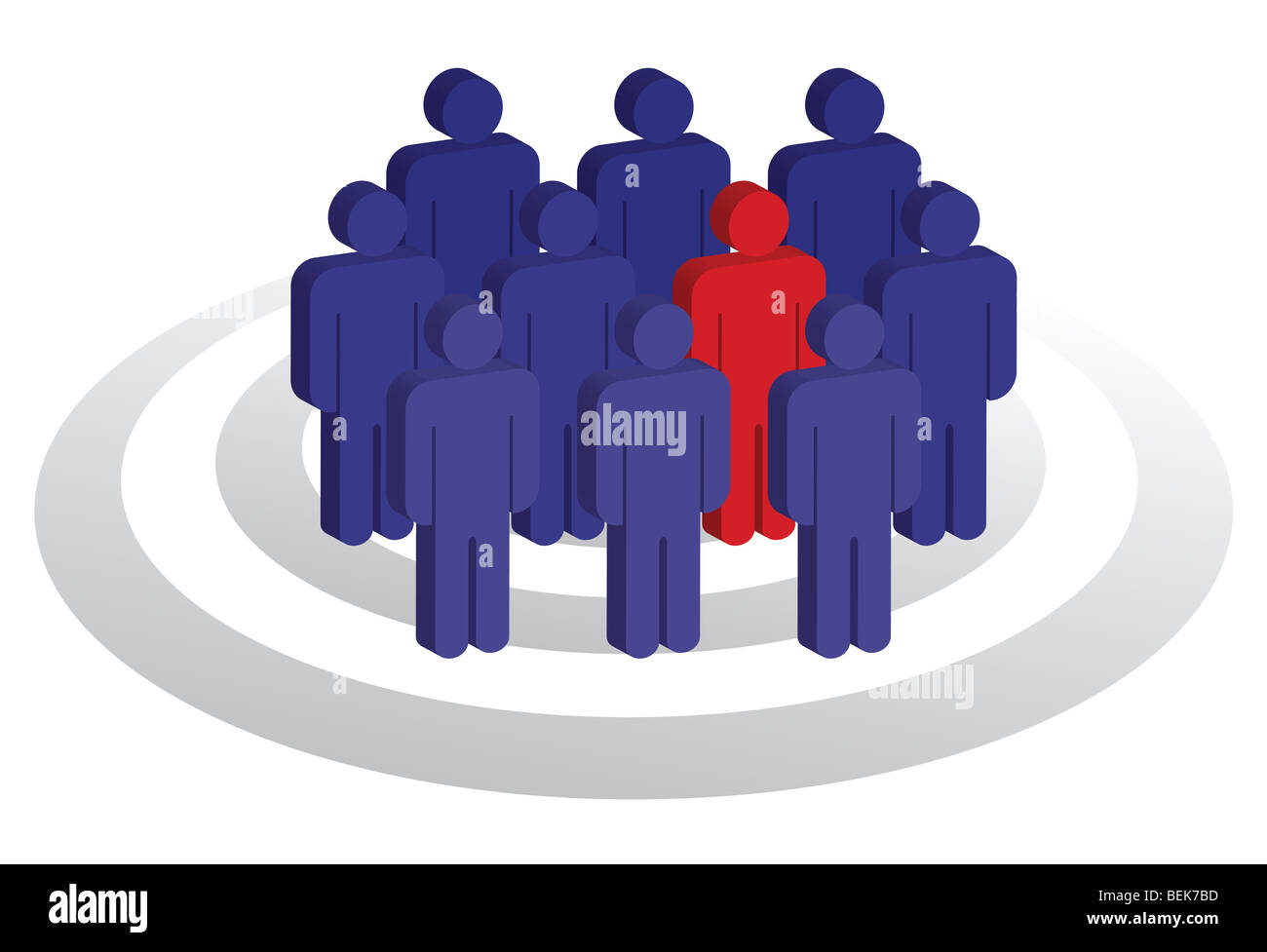 One person is standout from a group of people Stock Photo - Alamy