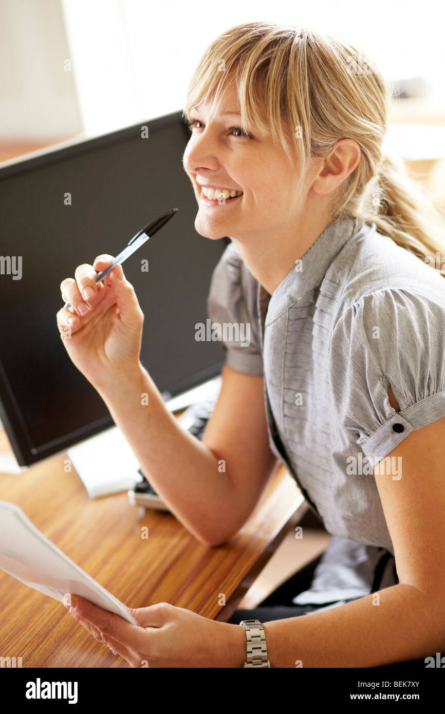 Woman at work Stock Photo - Alamy