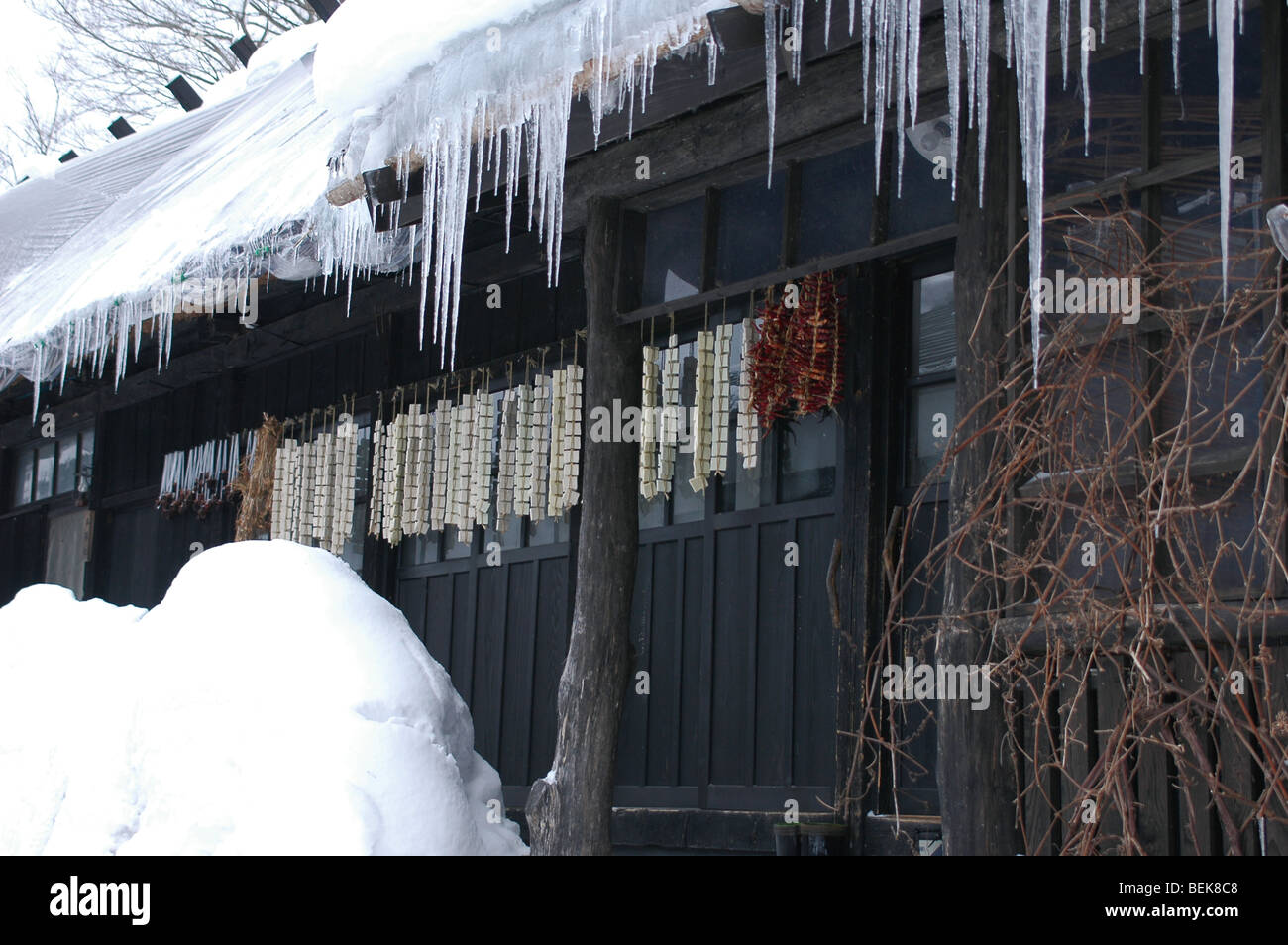 Icicles forming in Semboku, Akita, Japan Stock Photo - Alamy