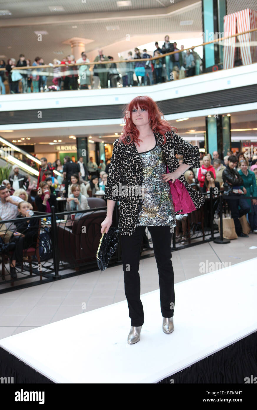 Models take part in a fashion show in the Bon Accord shopping centre in ...