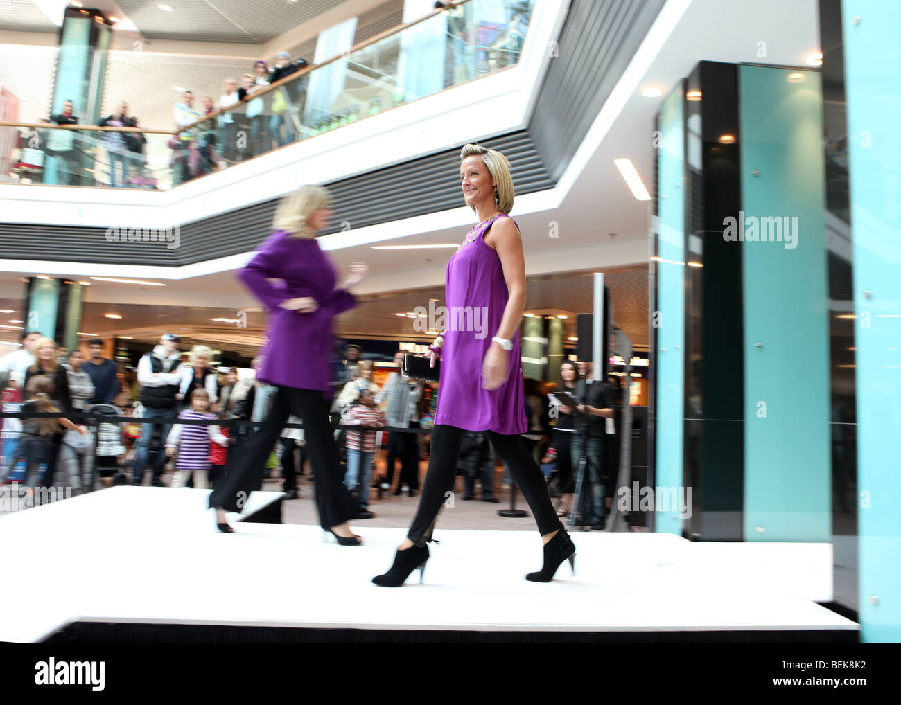Models take part in a fashion show in the Bon Accord shopping centre in ...