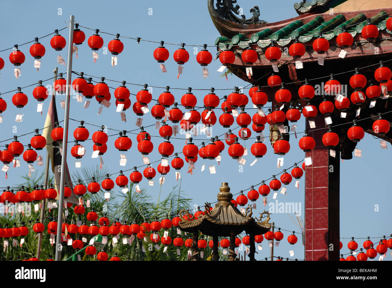 Red Chinese Lanterns, Good Luck or Fortune Lanterns Hanging at the Tua ...