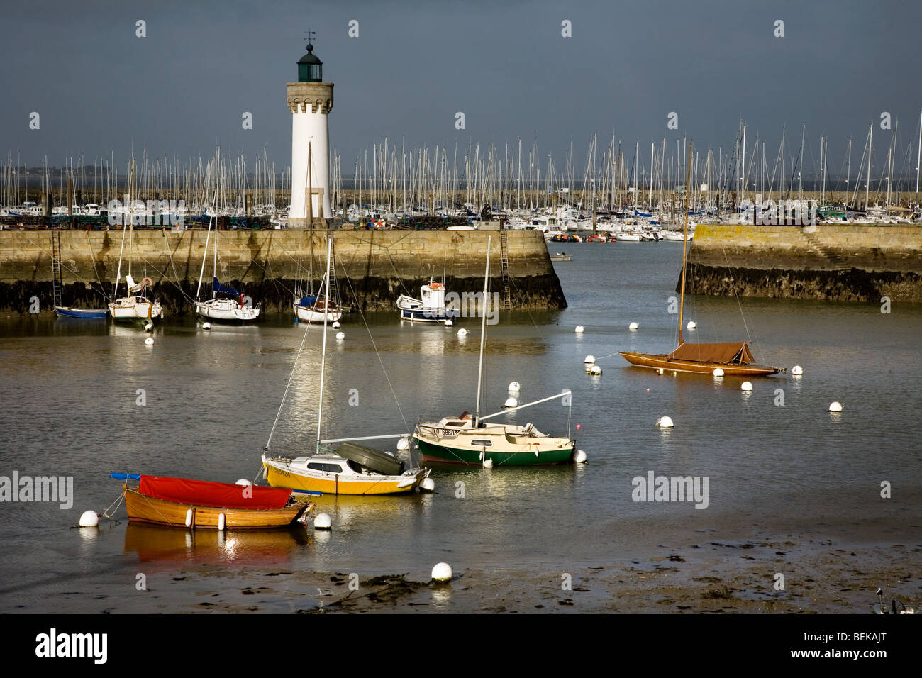 Sailing boats at the Port Haliguen, Quiberon, Brittany, France Stock ...