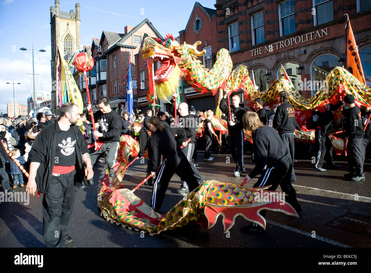 Chinese New Year celebrations in the Chinese quarter of Liverpool ...