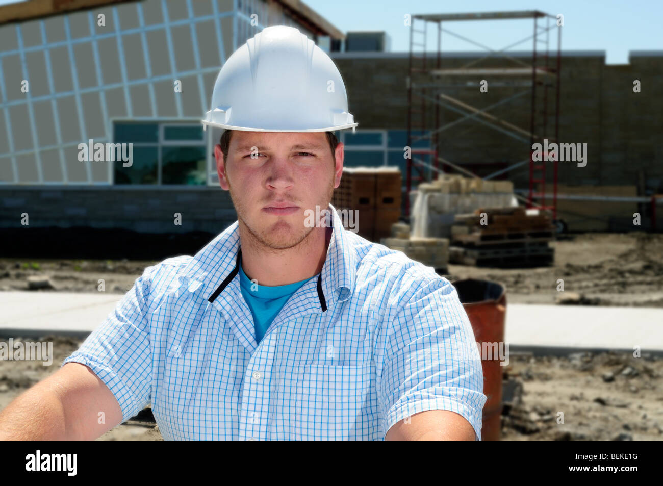 Construction Site Foreman Stock Photo - Alamy