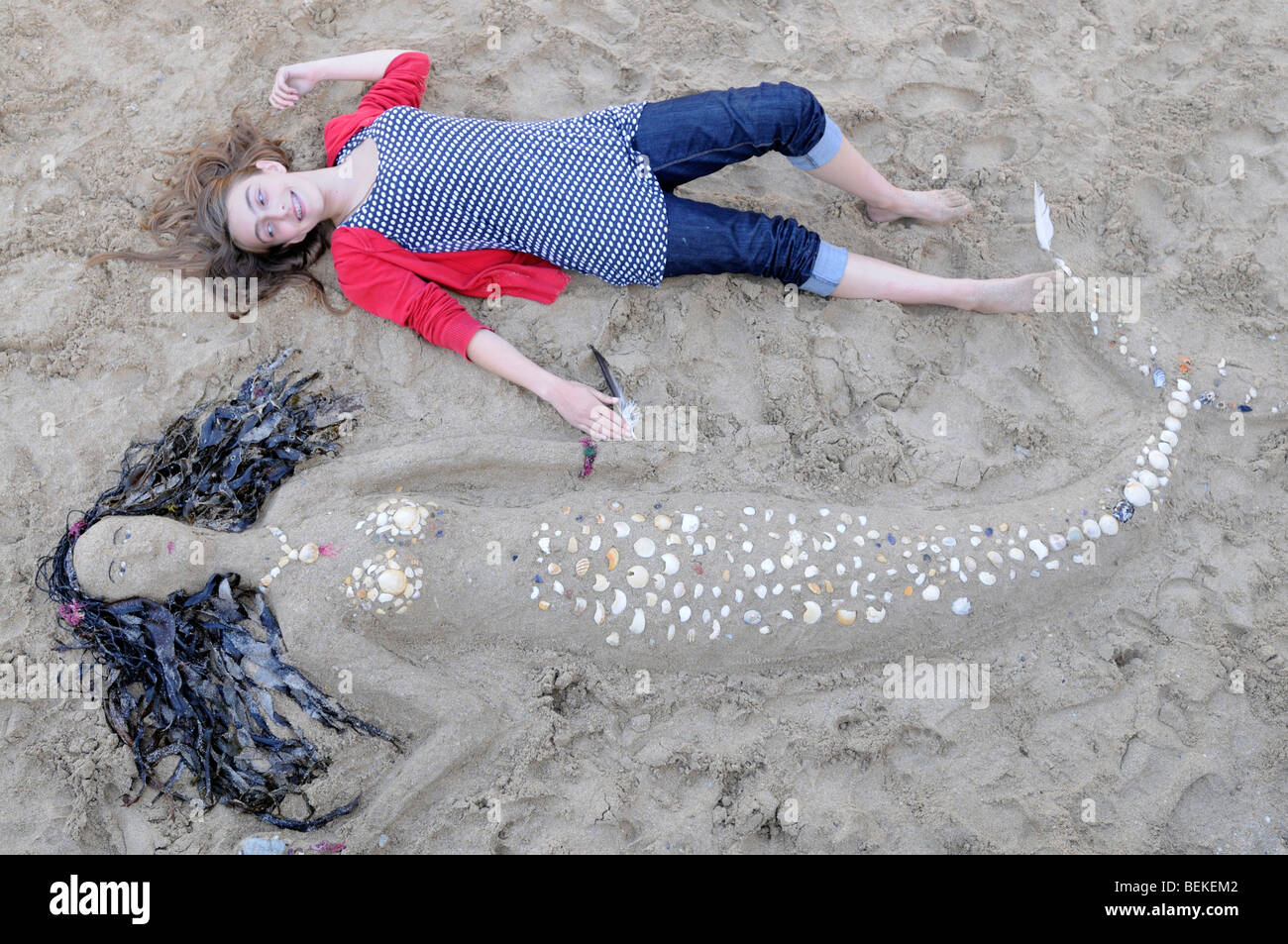 Mermaid from the back hi-res stock photography and images - Alamy
