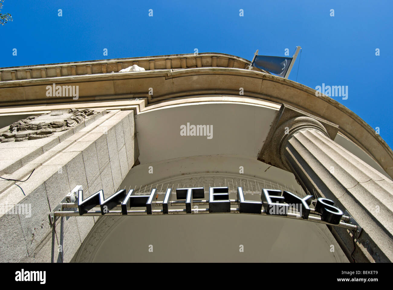 detail of entrance to whiteleys shopping centre, created from whiteleys ...
