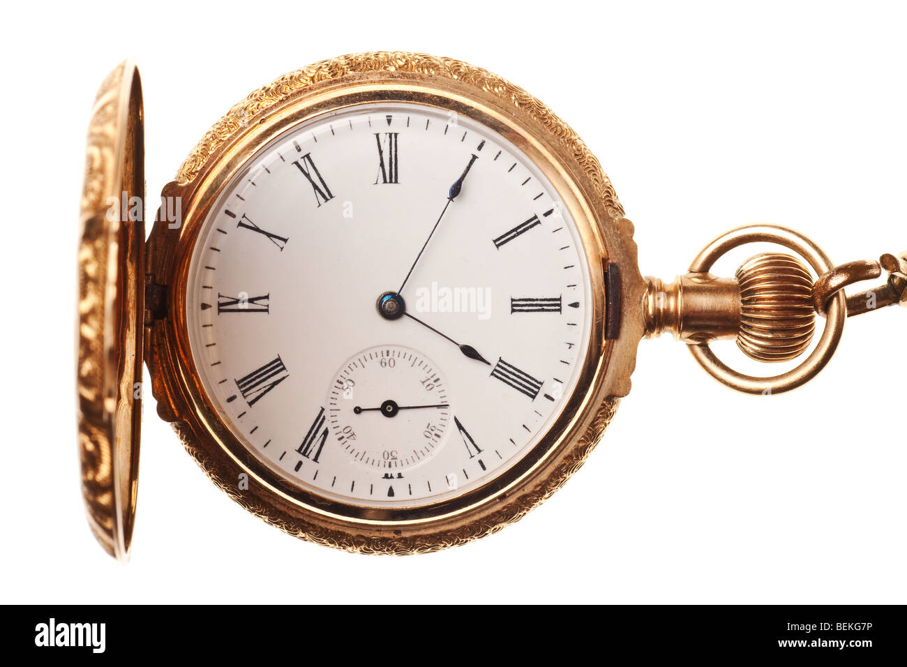 antique pocket watch isolated on white background Stock Photo - Alamy