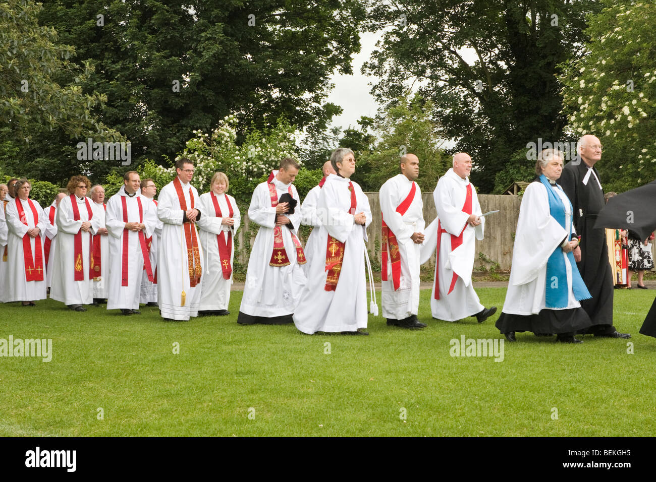 Procession of clergy during St Albans Albantide pilgrimage Stock Photo ...