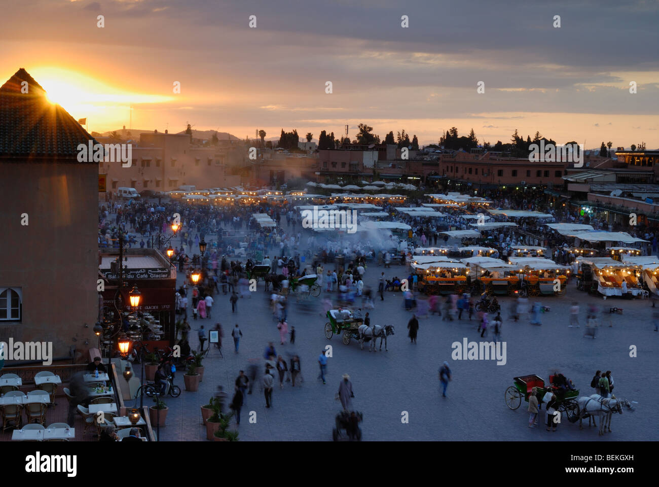Morocco sunset roof hi-res stock photography and images - Alamy