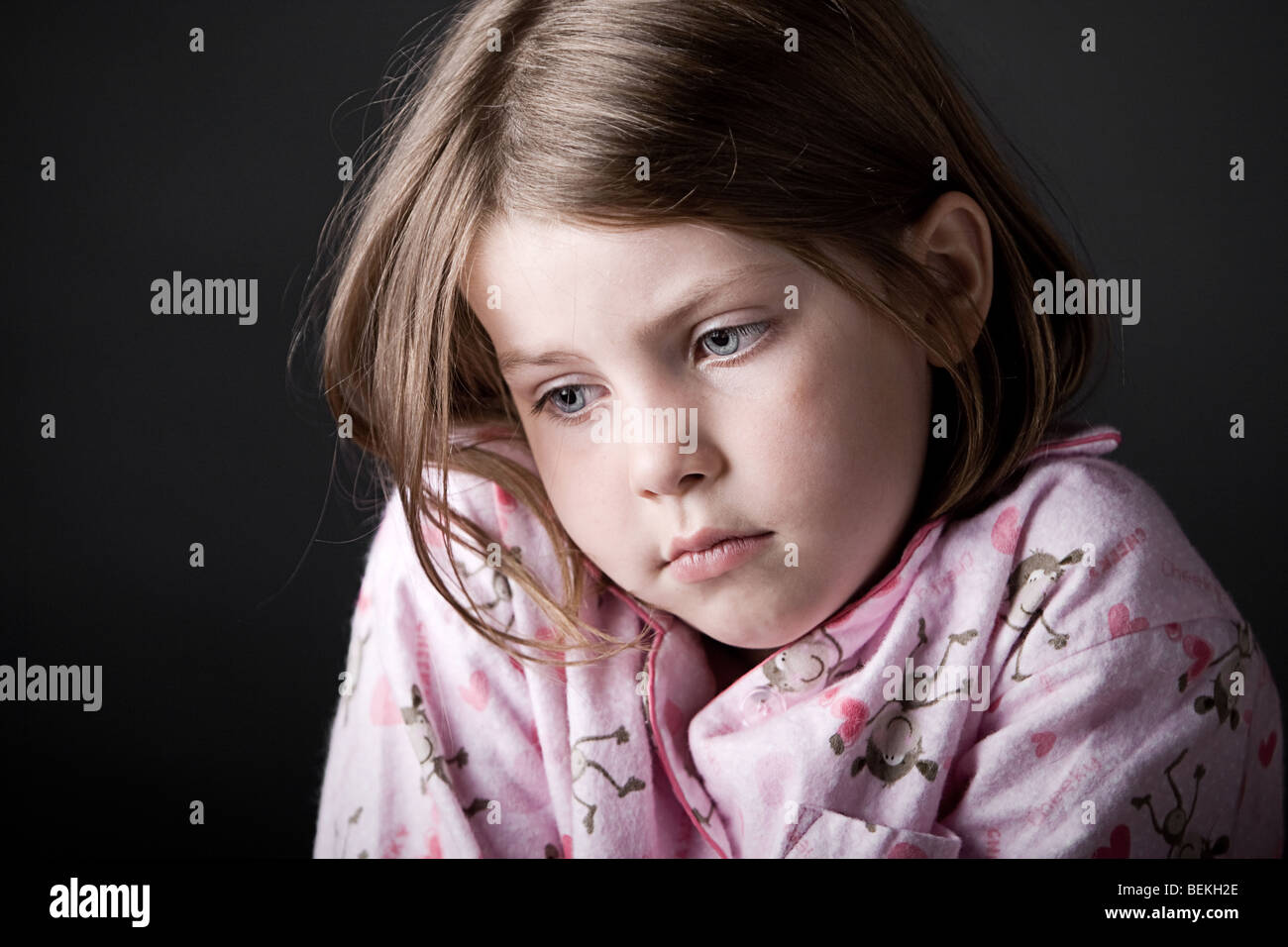 Shot of Young Child Looking Sad Stock Photo - Alamy
