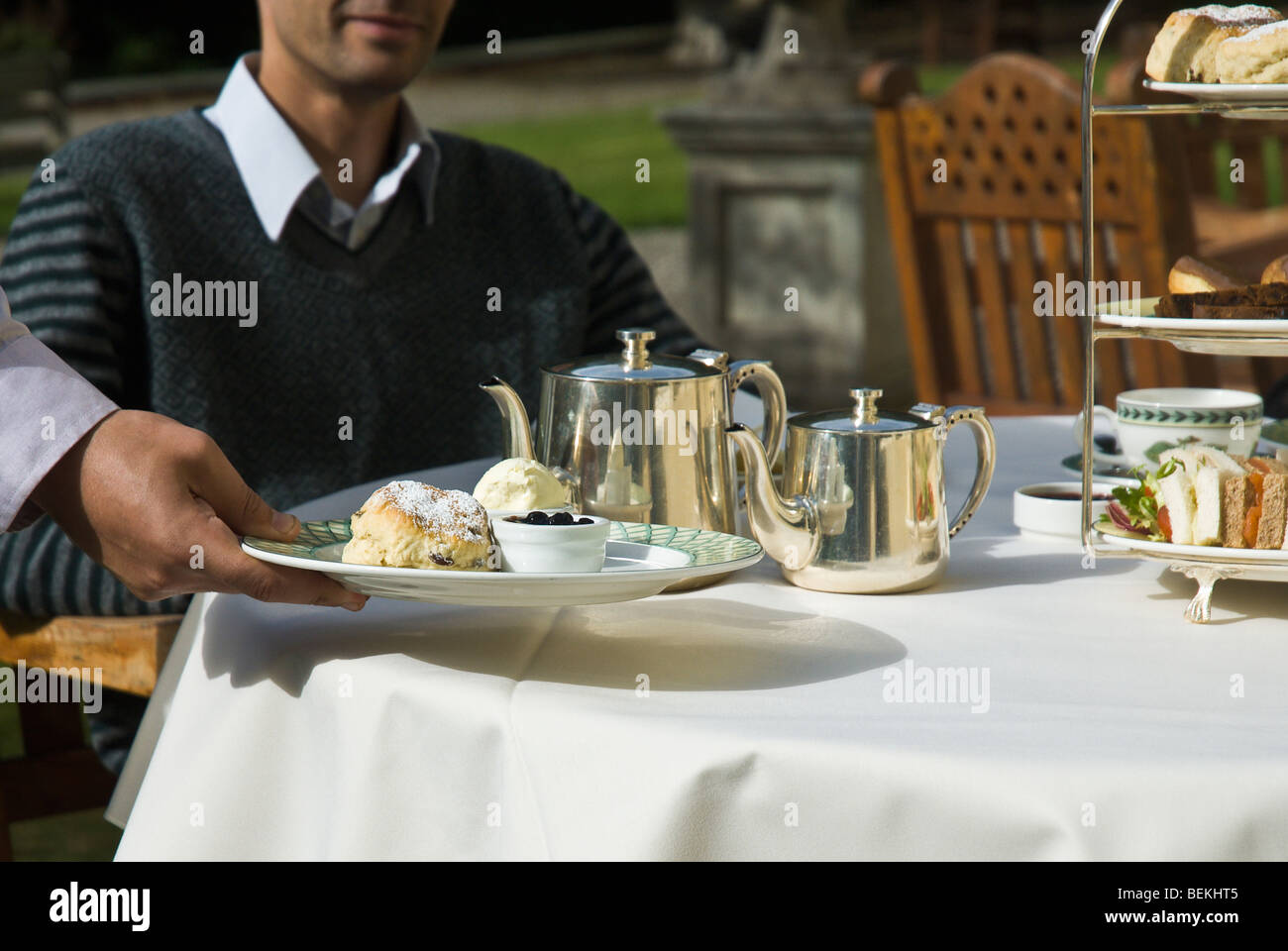 Serving afternoon tea in hotel hi-res stock photography and images - Alamy